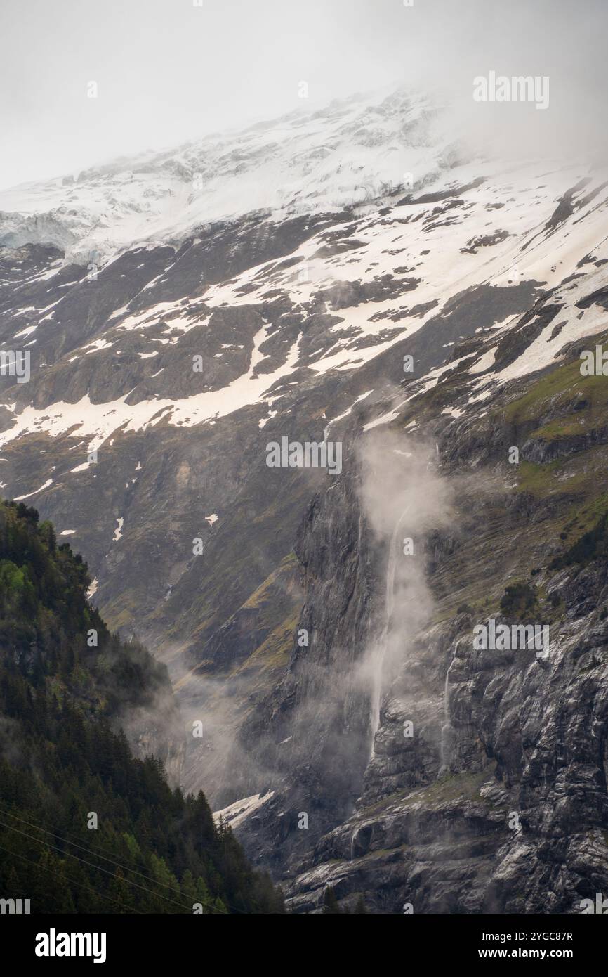 The Grindelwald village located in Switzerland’s Bernese Alps, Eiger ...