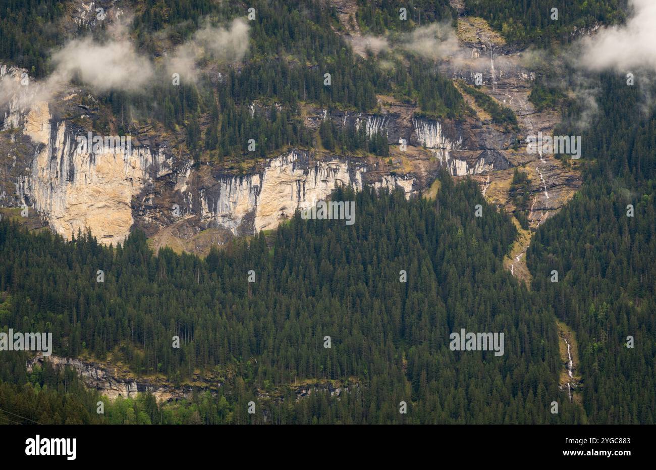 The Grindelwald village located in Switzerland’s Bernese Alps, Eiger ...