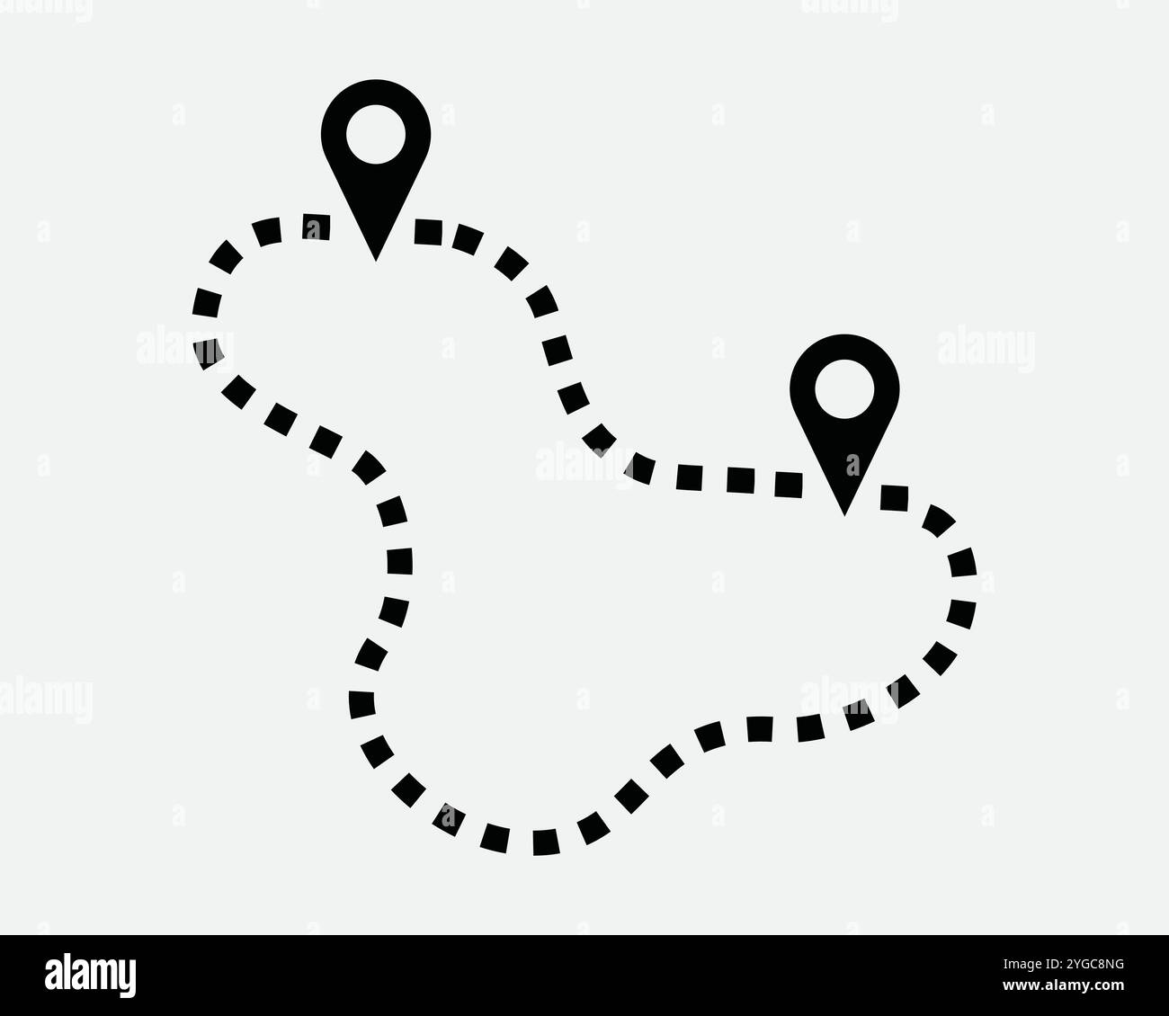 Linear place mark icon hi-res stock photography and images - Alamy