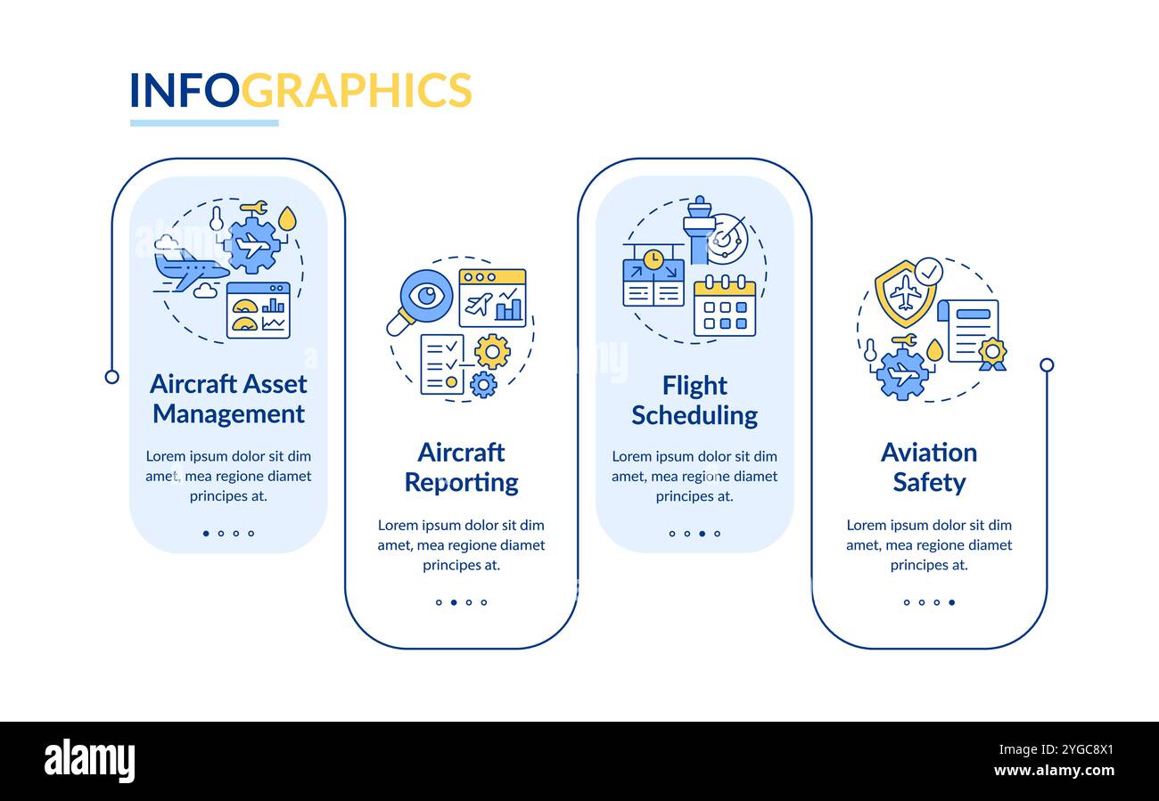 Aviation management rectangle infographic vector Stock Vector Image & Art - Alamy