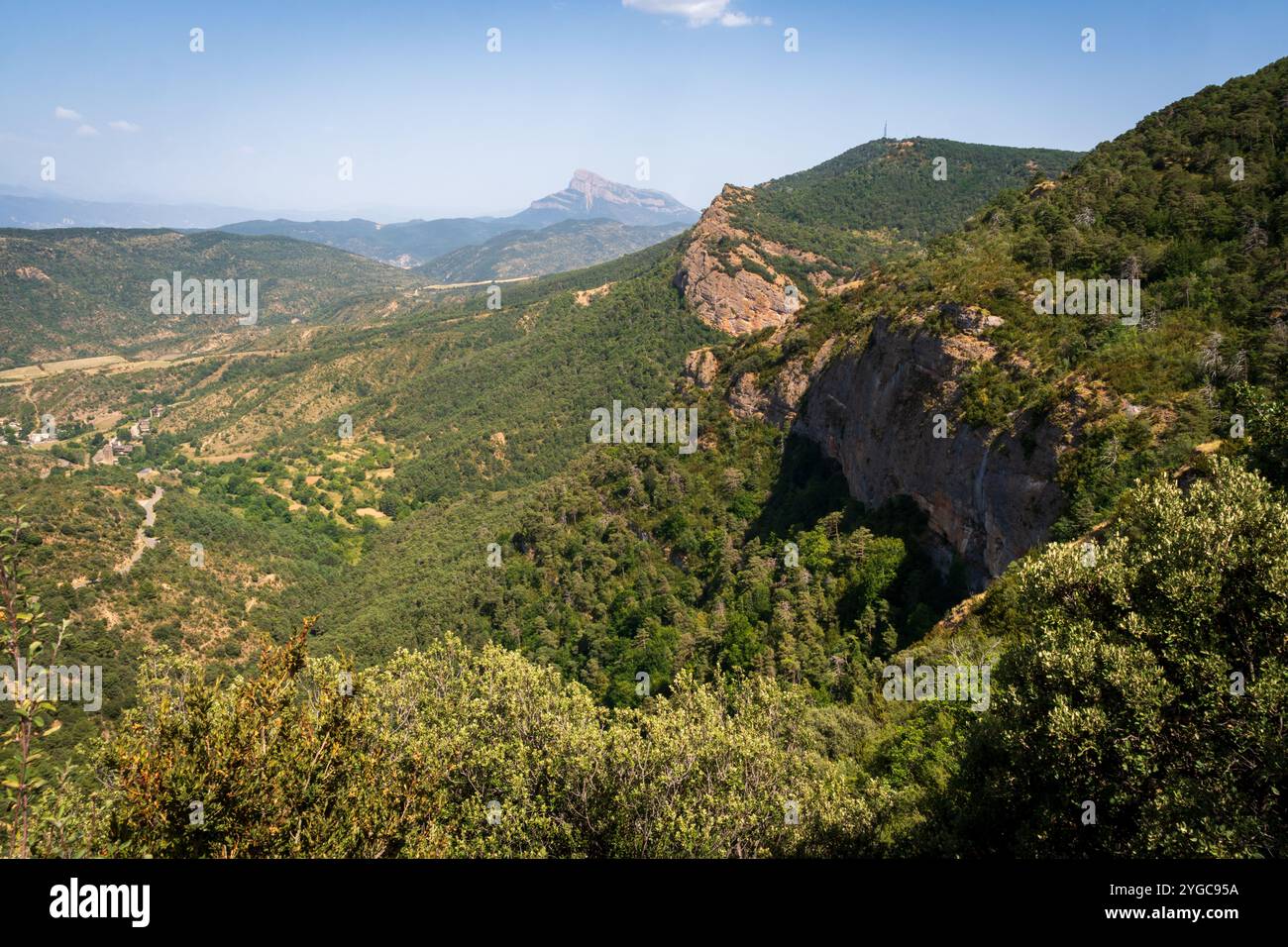 The Pyrenees mountain range, on the Spanish Border, During Summer Stock ...
