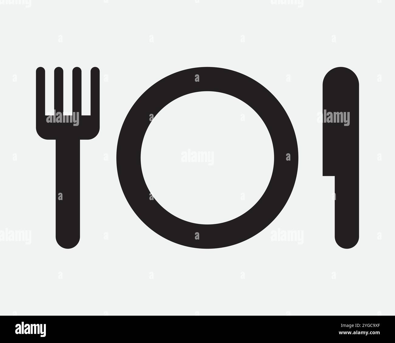Plate food icon outline Stock Vector Images - Alamy