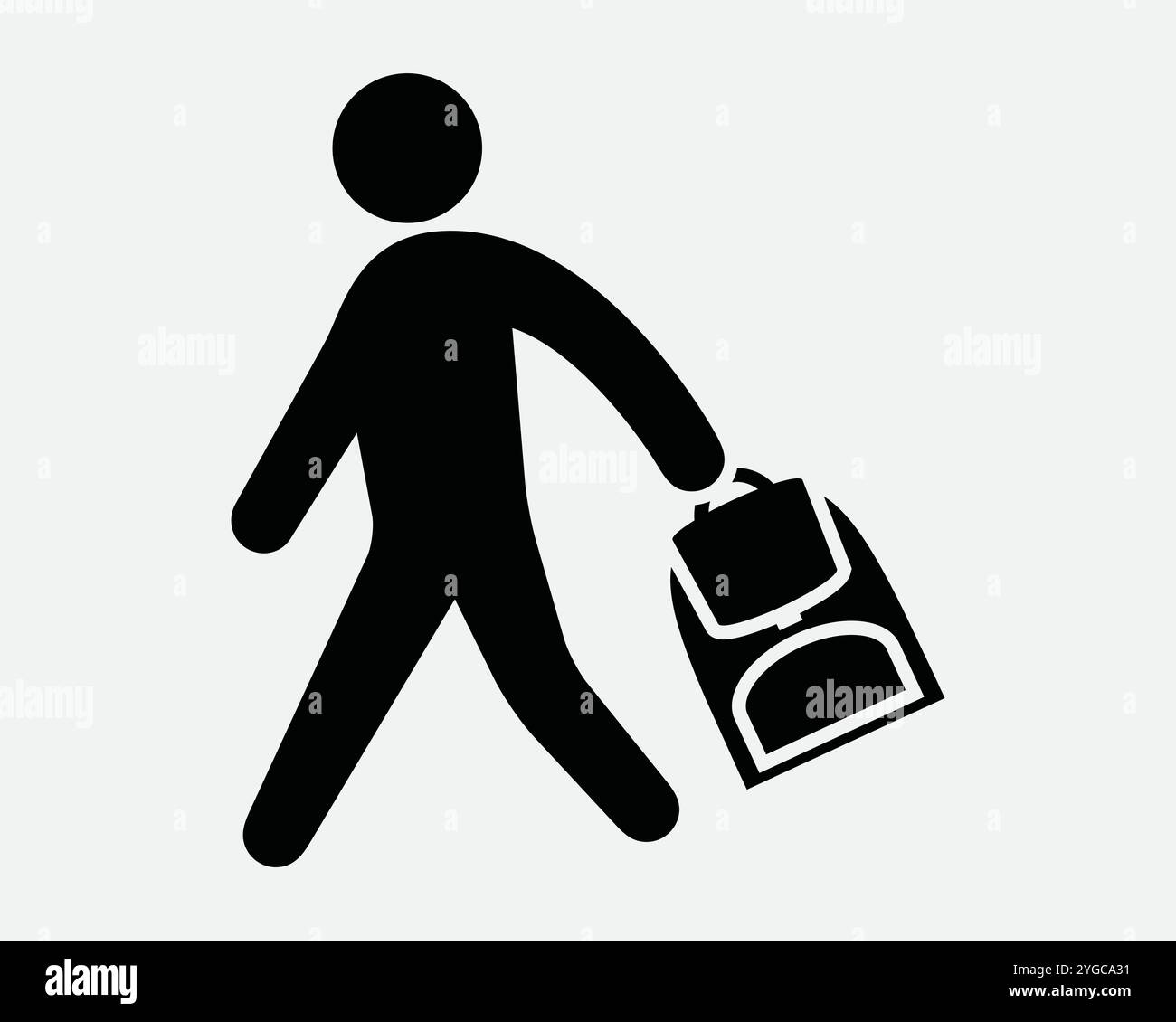 Business people walking luggage Stock Vector Images - Alamy