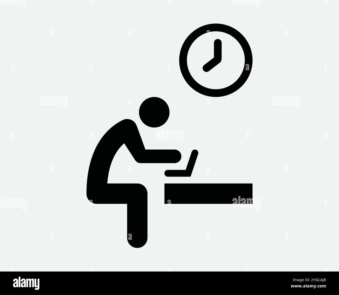 Office employee icon black hi-res stock photography and images - Alamy