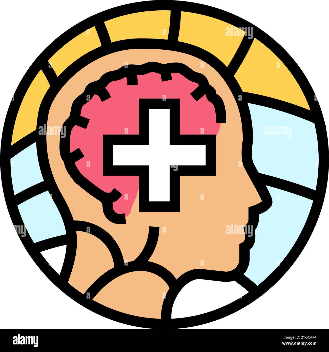 holistic healing ayurveda color icon vector illustration Stock Vector ...