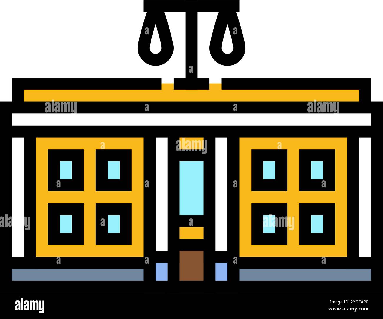 firm corporate law color icon vector illustration Stock Vector Image ...