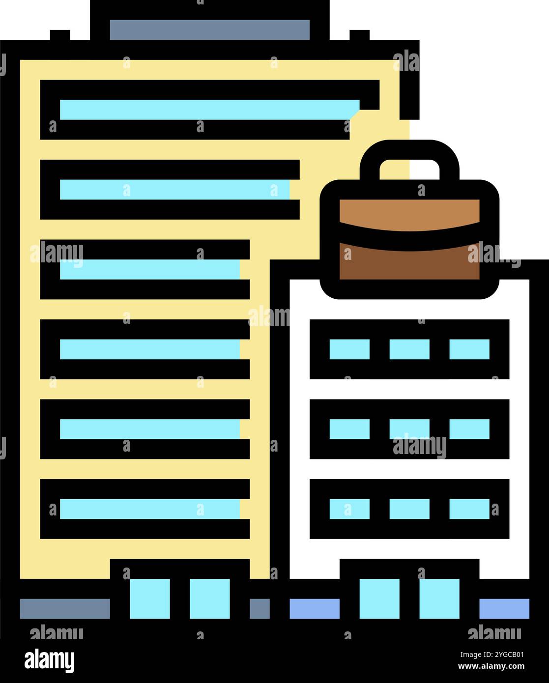 building corporate law color icon vector illustration Stock Vector ...