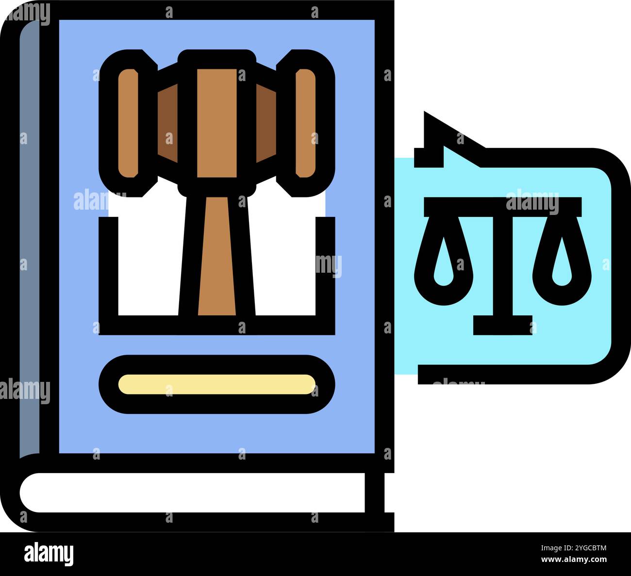 book corporate law color icon vector illustration Stock Vector Image ...