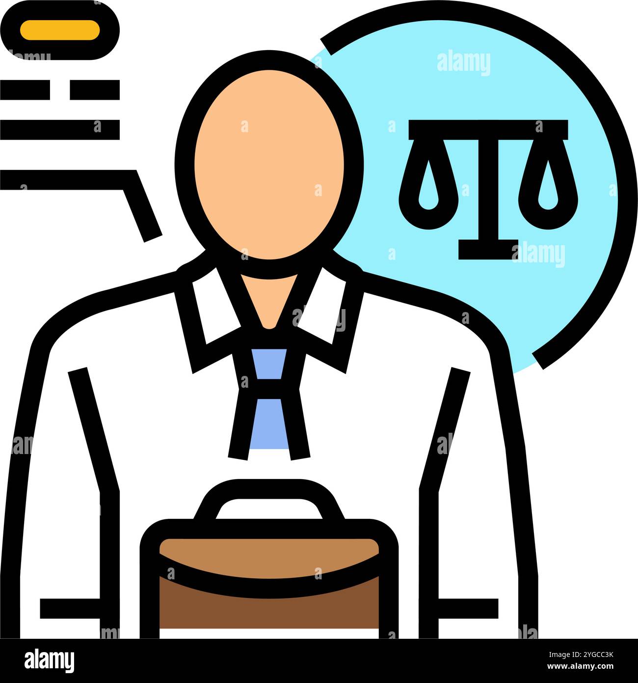 lawyer corporate law color icon vector illustration Stock Vector Image ...