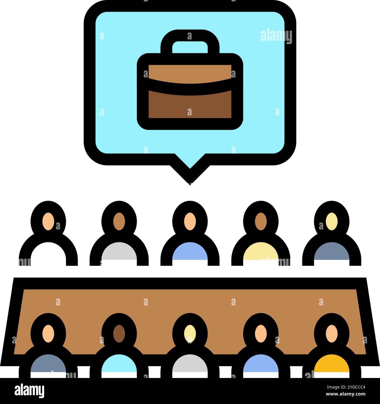 board of directors corporate law color icon vector illustration Stock ...