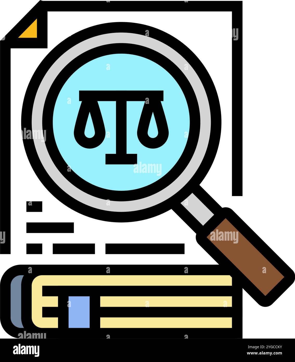 legal research corporate law color icon vector illustration Stock ...