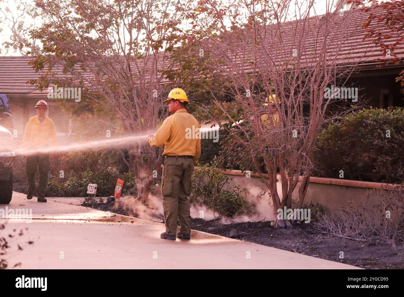 Camarillo, California, USA. 6th Nov, 2024. Mountain Fire burned in the ...