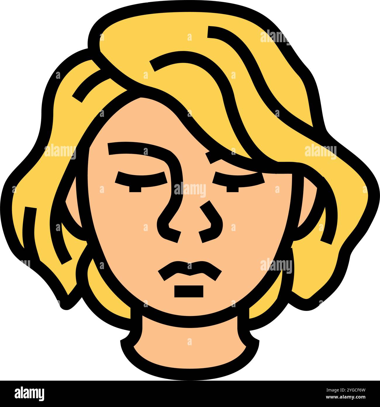 shame woman expression color icon vector illustration Stock Vector ...