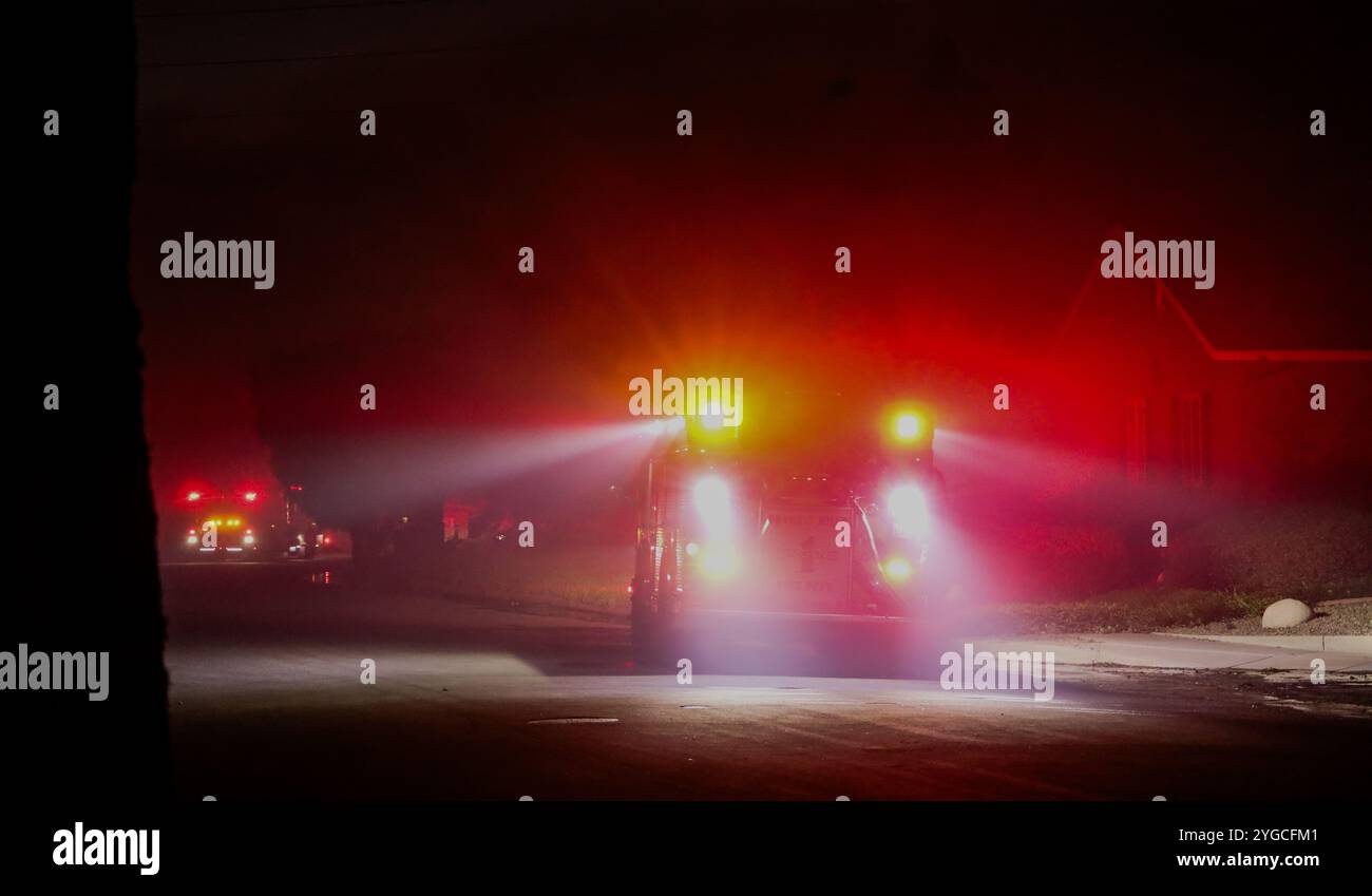 Camarillo, California, USA. 6th Nov, 2024. Mountain Fire burned in the ...