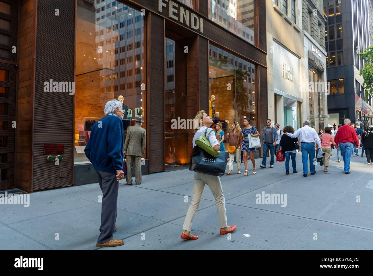 New York City, NY, USA, Shop Front, Luxury Store « Fendi », Man Window ...