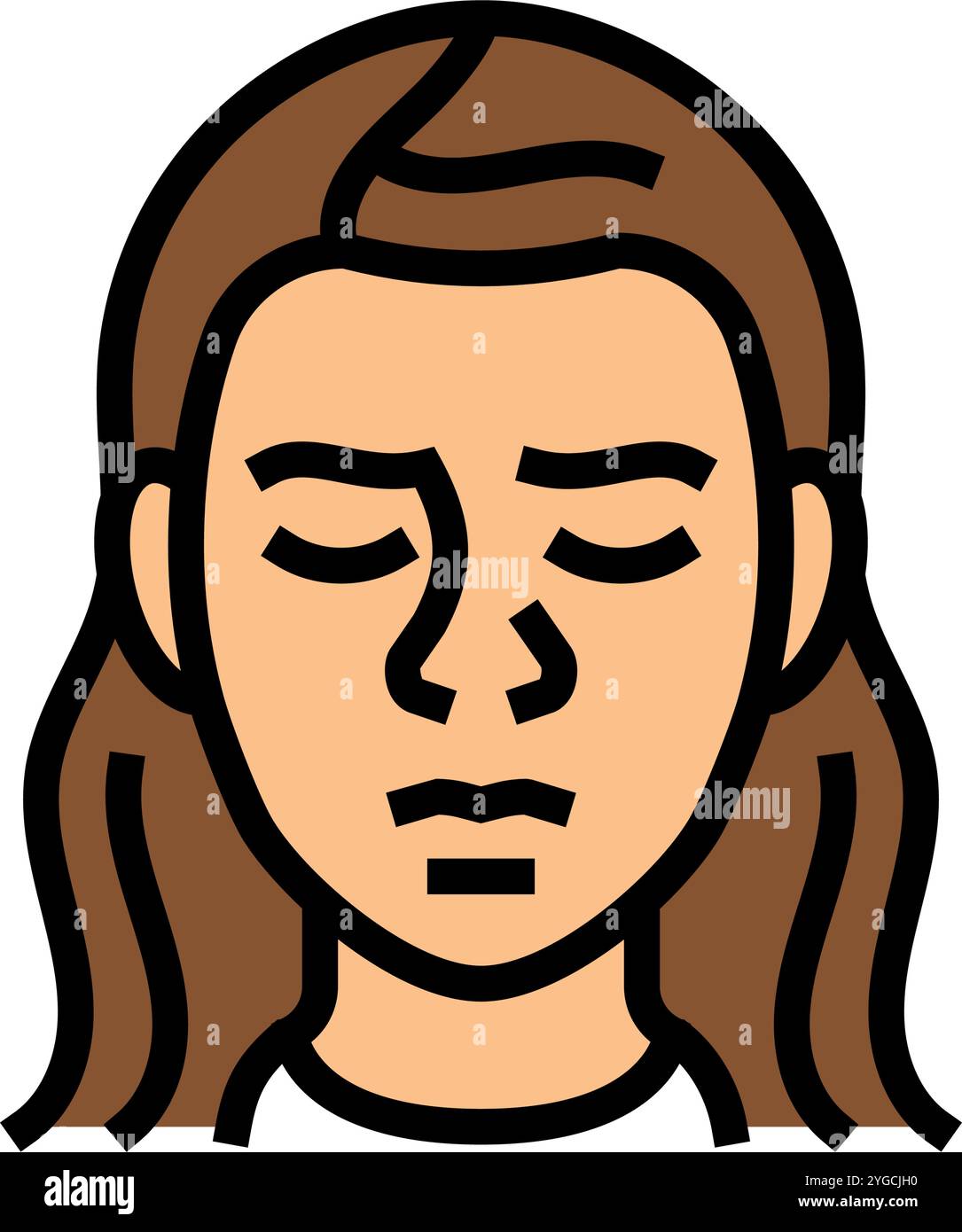 anguish woman expression color icon vector illustration Stock Vector ...