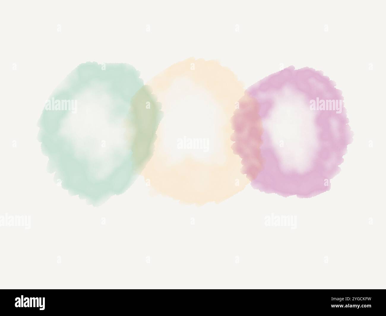 Pastel color circle collection. Hand drawn pastel watercolor circle ...