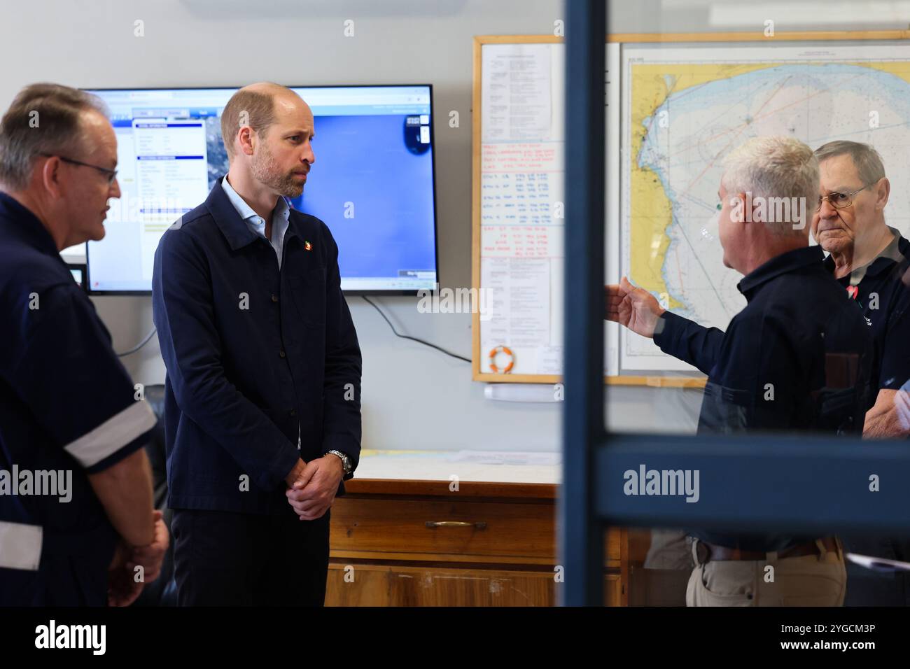 The Prince of Wales meets with volunteers of the National Seas Rescue ...
