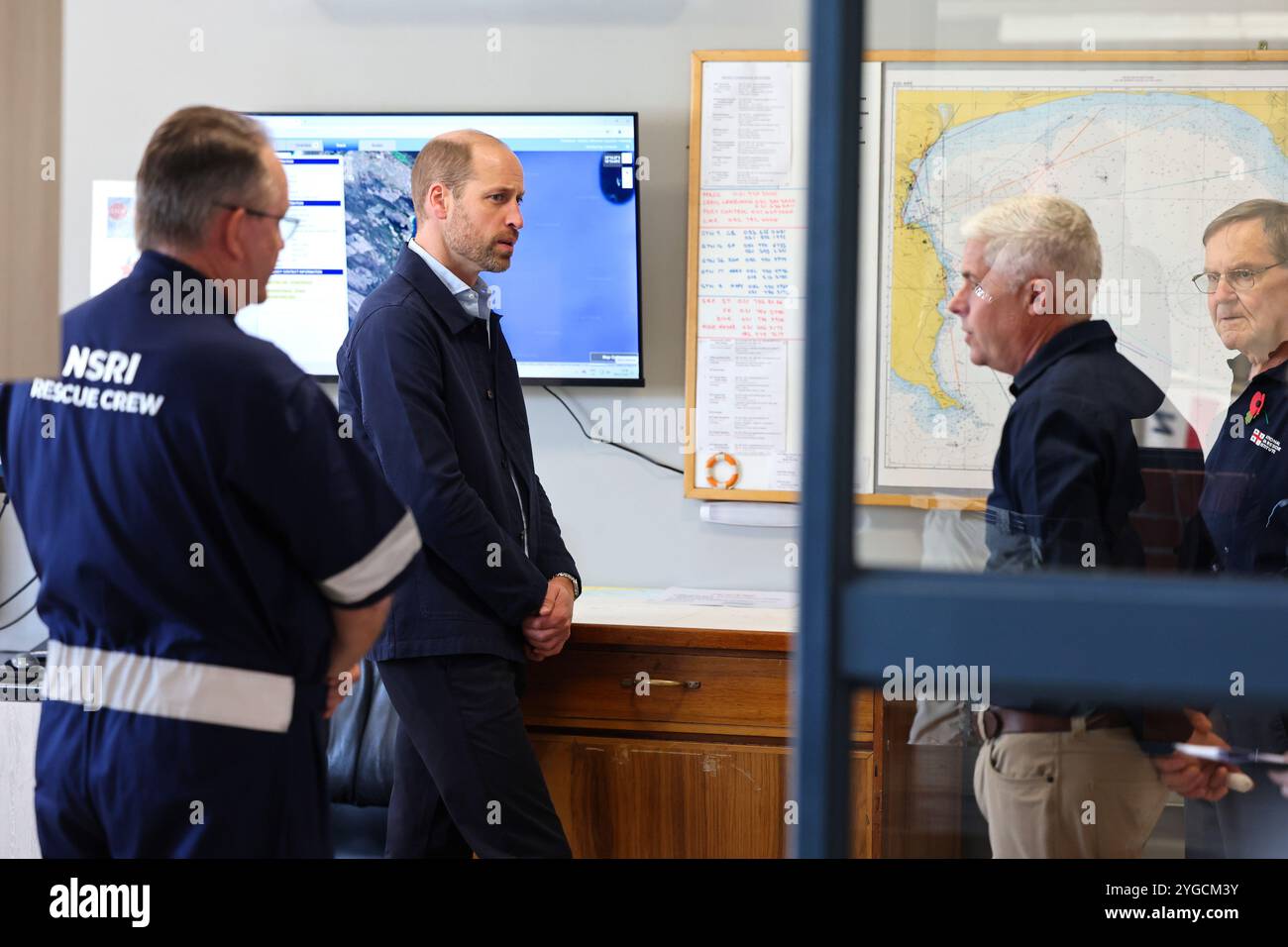 The Prince of Wales meets with volunteers of the National Seas Rescue ...