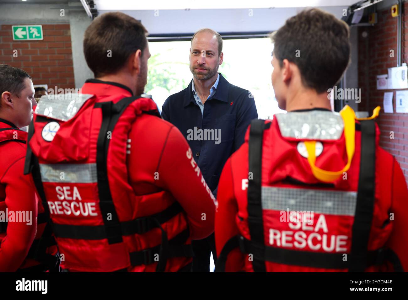 The Prince of Wales meets with volunteers of the National Seas Rescue ...