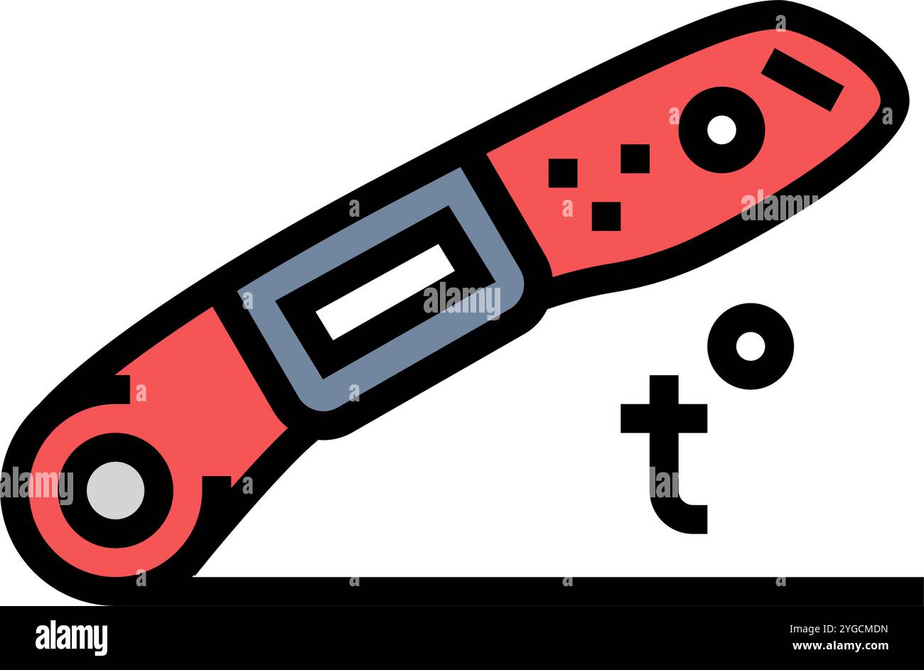 food thermometer safety color icon vector illustration Stock Vector ...