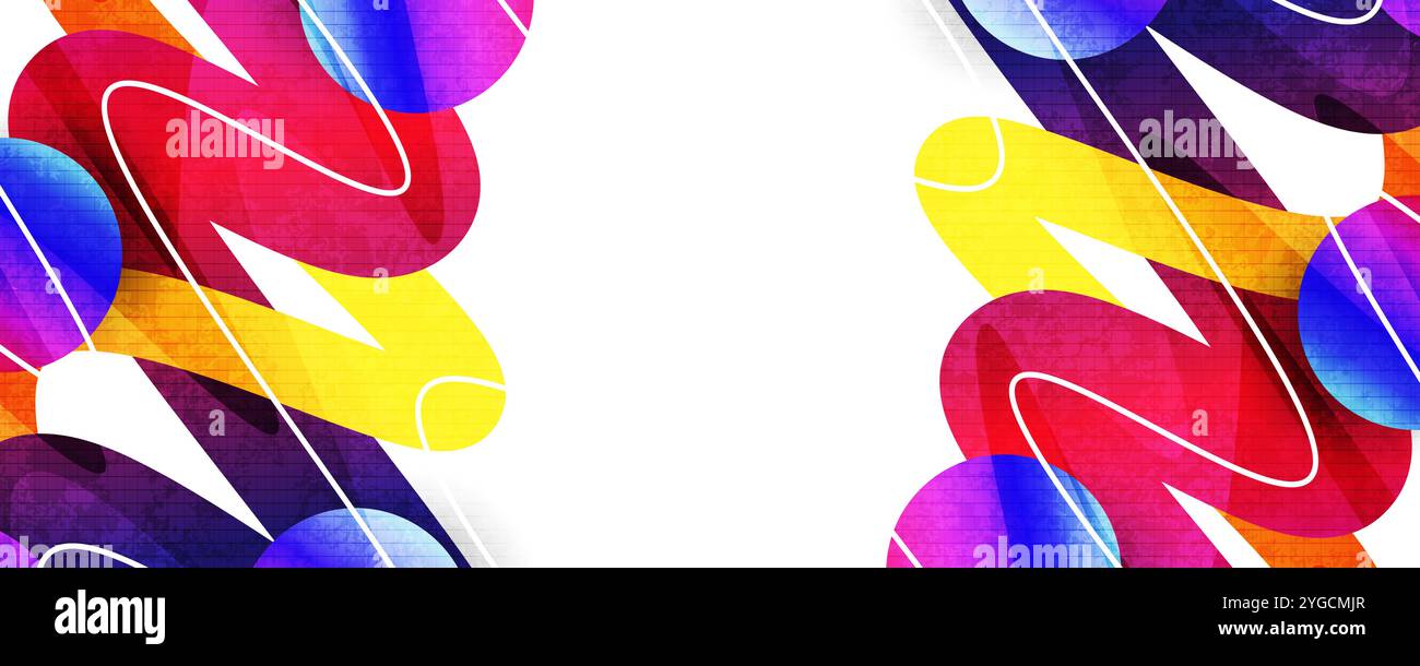 Colorful Curvy Line Shapes Background with Textured Effect. Creative ...