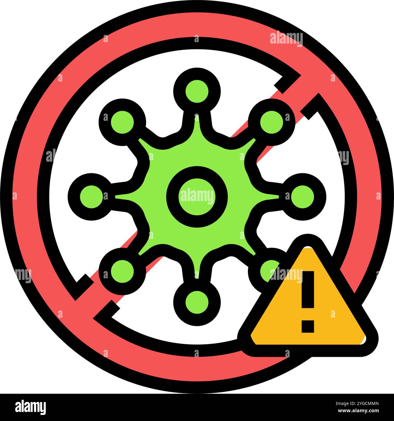 cross contamination prevention color icon vector illustration Stock ...