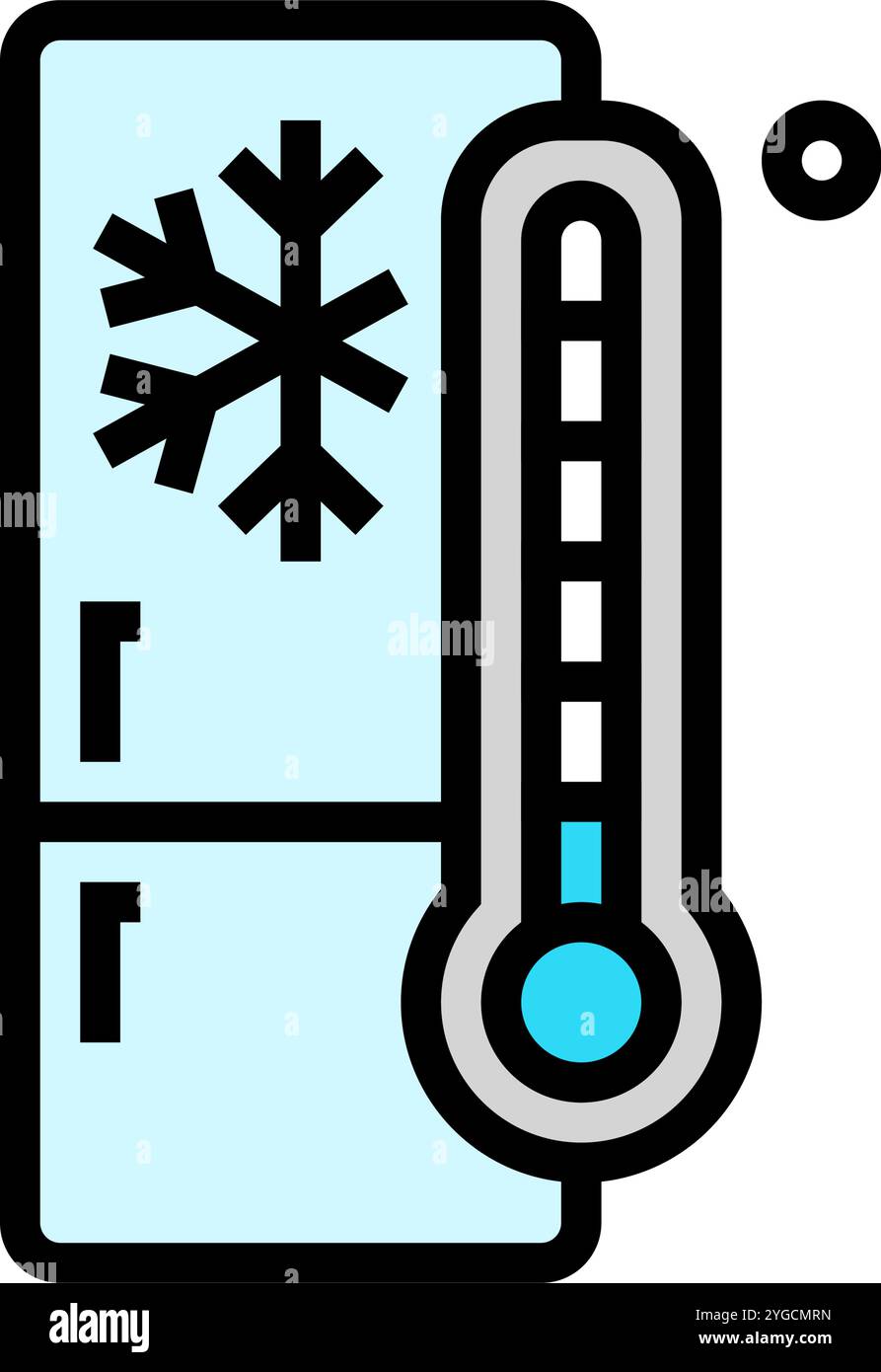 refrigerator temperature color icon vector illustration Stock Vector ...
