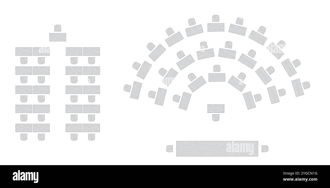 Wedding seating plan element. Conference banquet seminar classroom ...