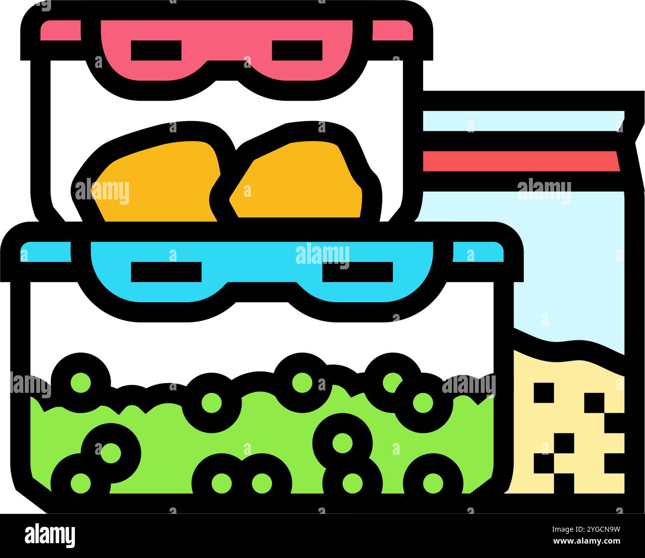 proper food storage food safety color icon vector illustration Stock ...