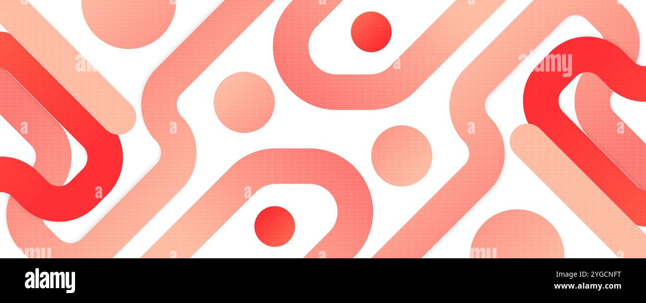 Abstract and Minimalist Background Design with Red and Peach Geometric ...
