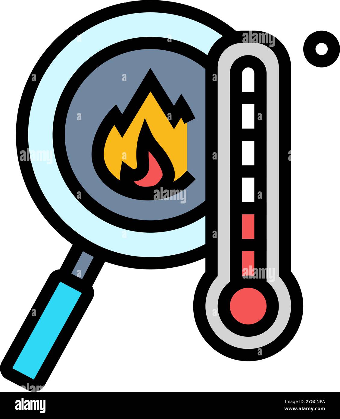 safe cooking temperatures color icon vector illustration Stock Vector ...