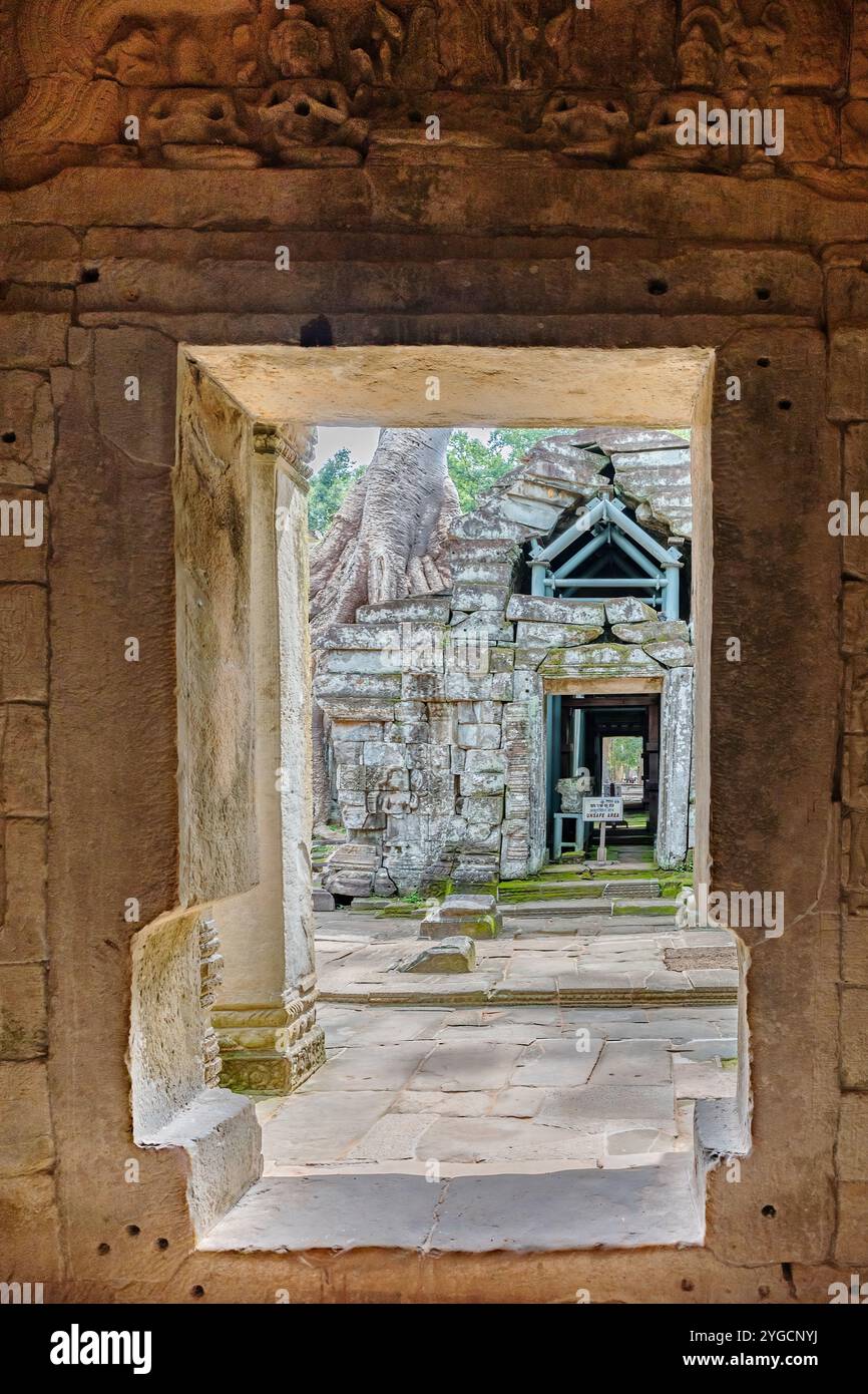 Tap Prohm Temple ruins at Siem Reap, famous fore the Lara Croft tree ...