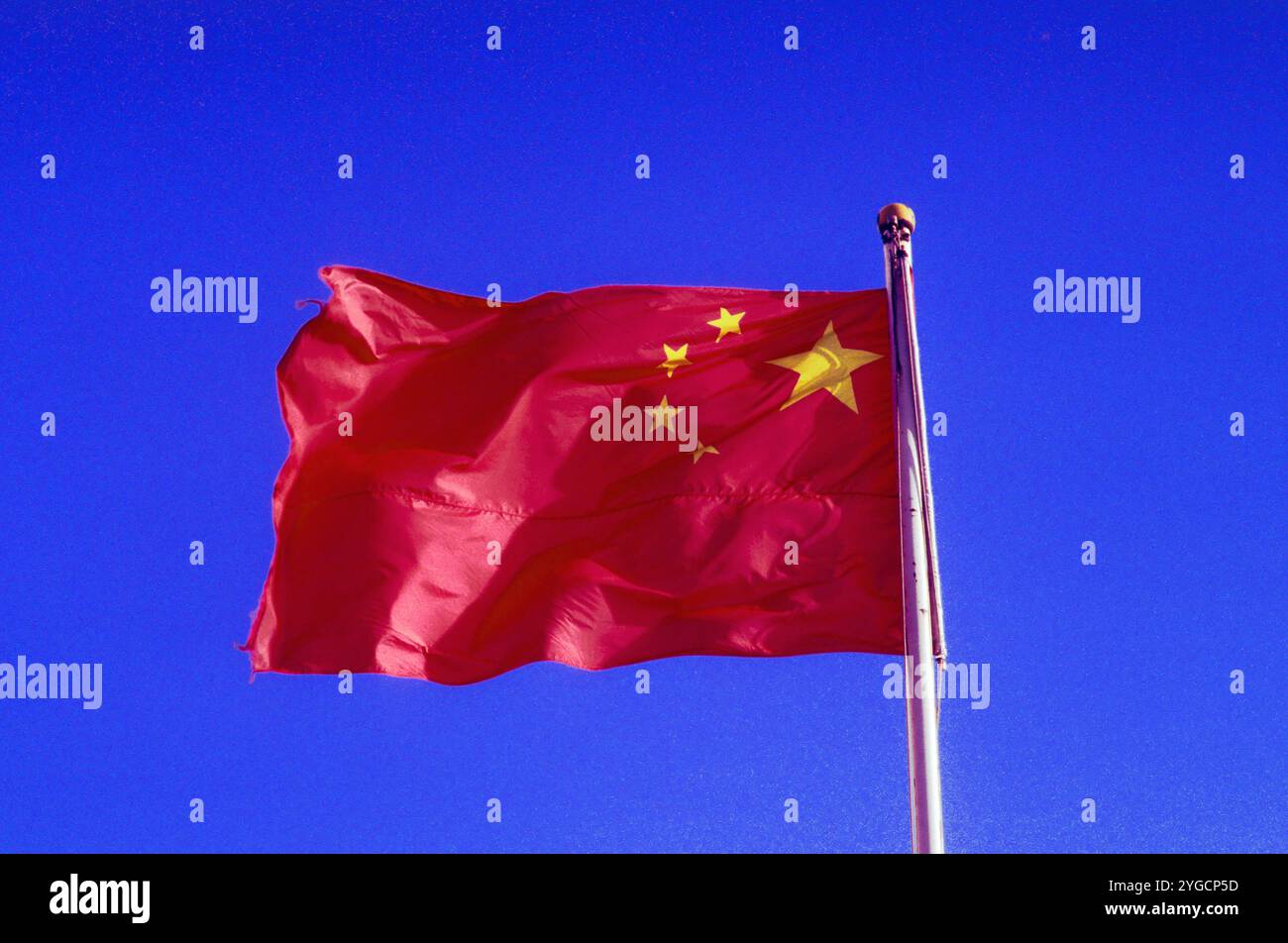 China flag flag pole hi-res stock photography and images - Alamy