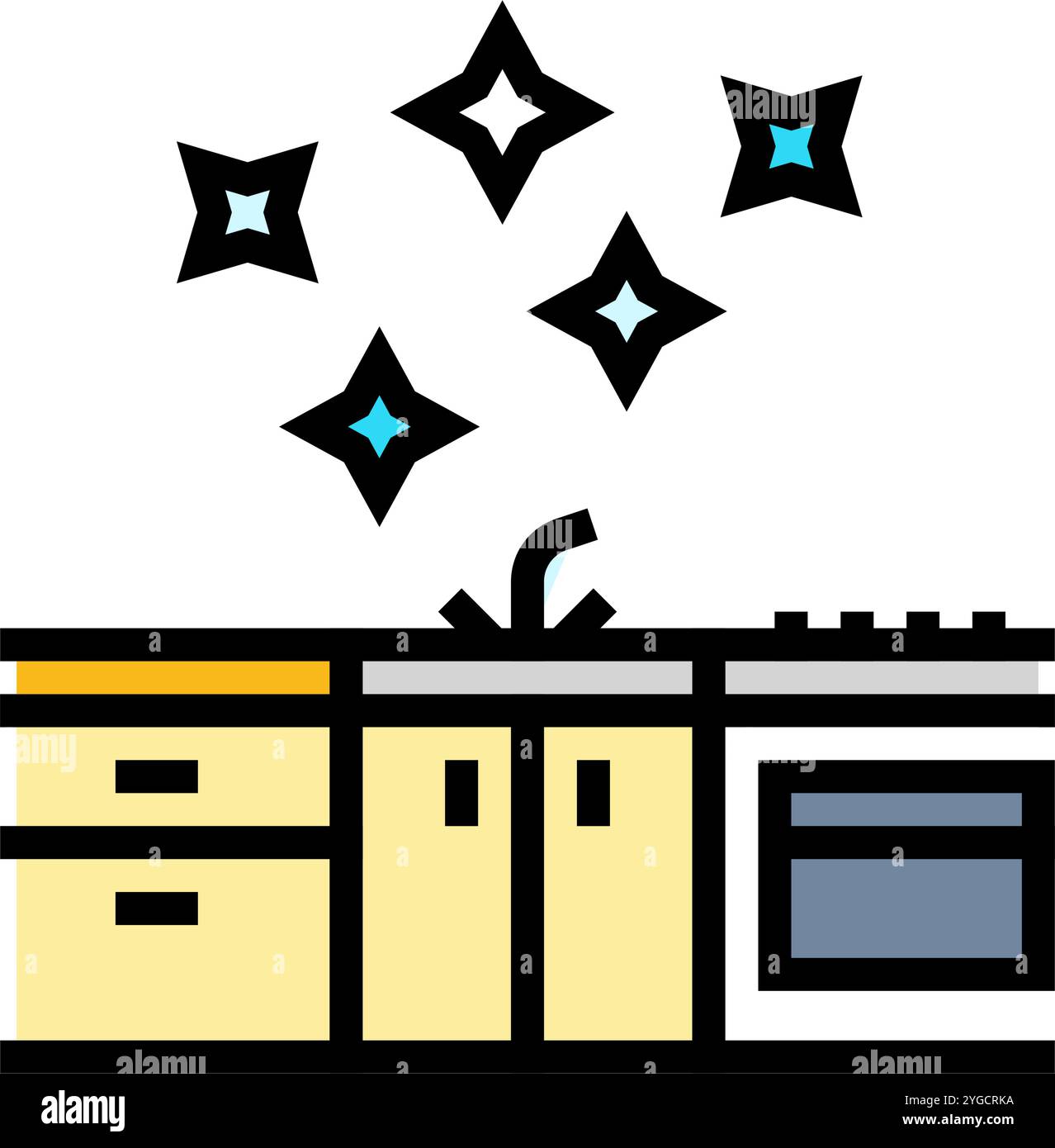 clean kitchen surface color icon vector illustration Stock Vector Image ...