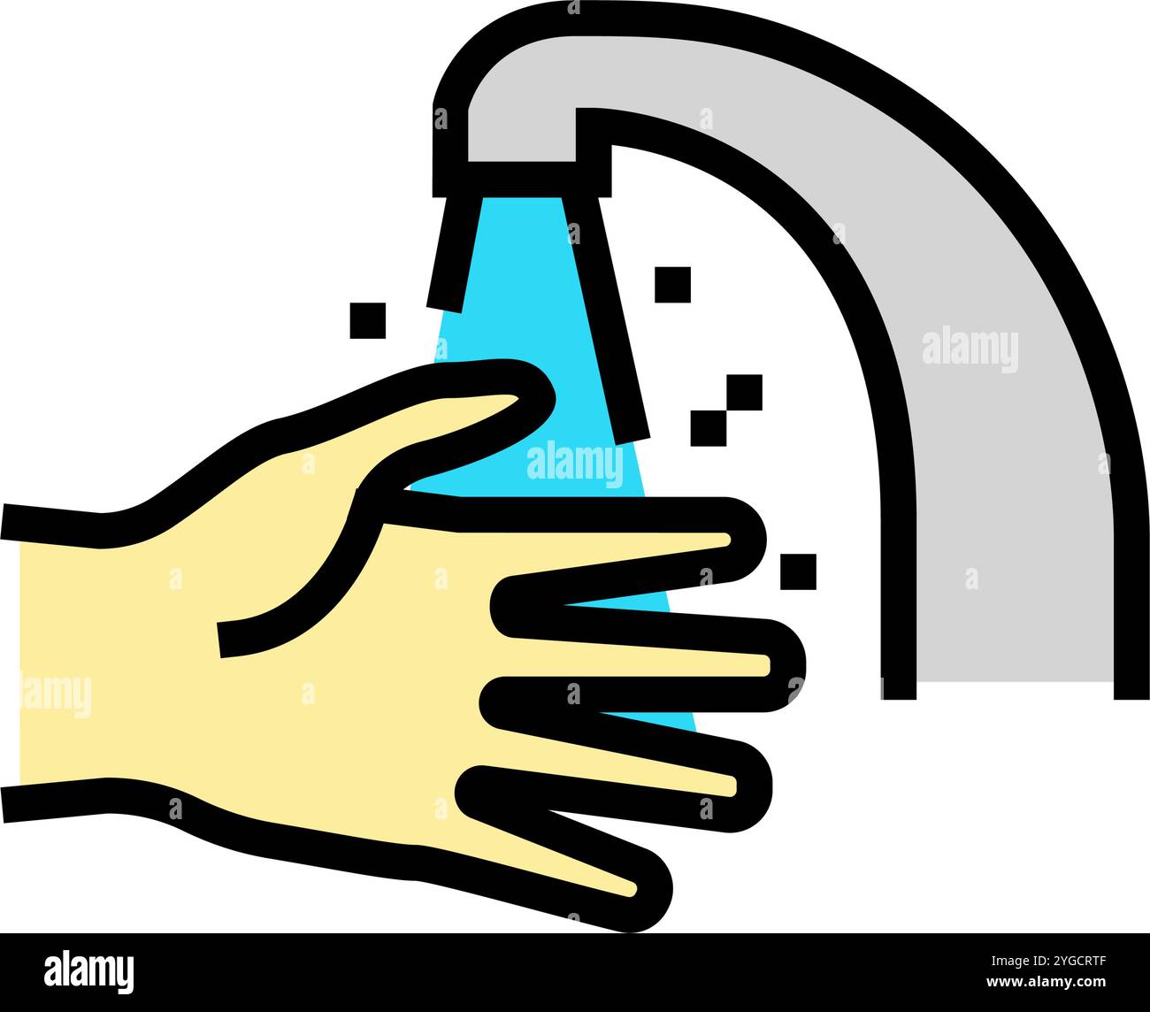 hand hygiene food safety color icon vector illustration Stock Vector ...