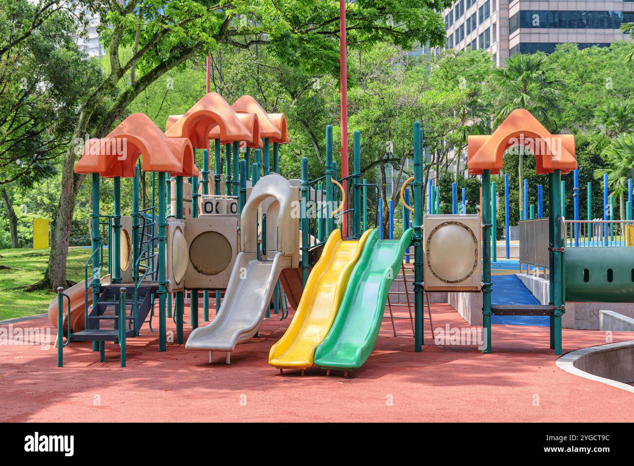 Colorful view of KLCC Park Playground in Kuala Lumpur, Malaysia Stock ...