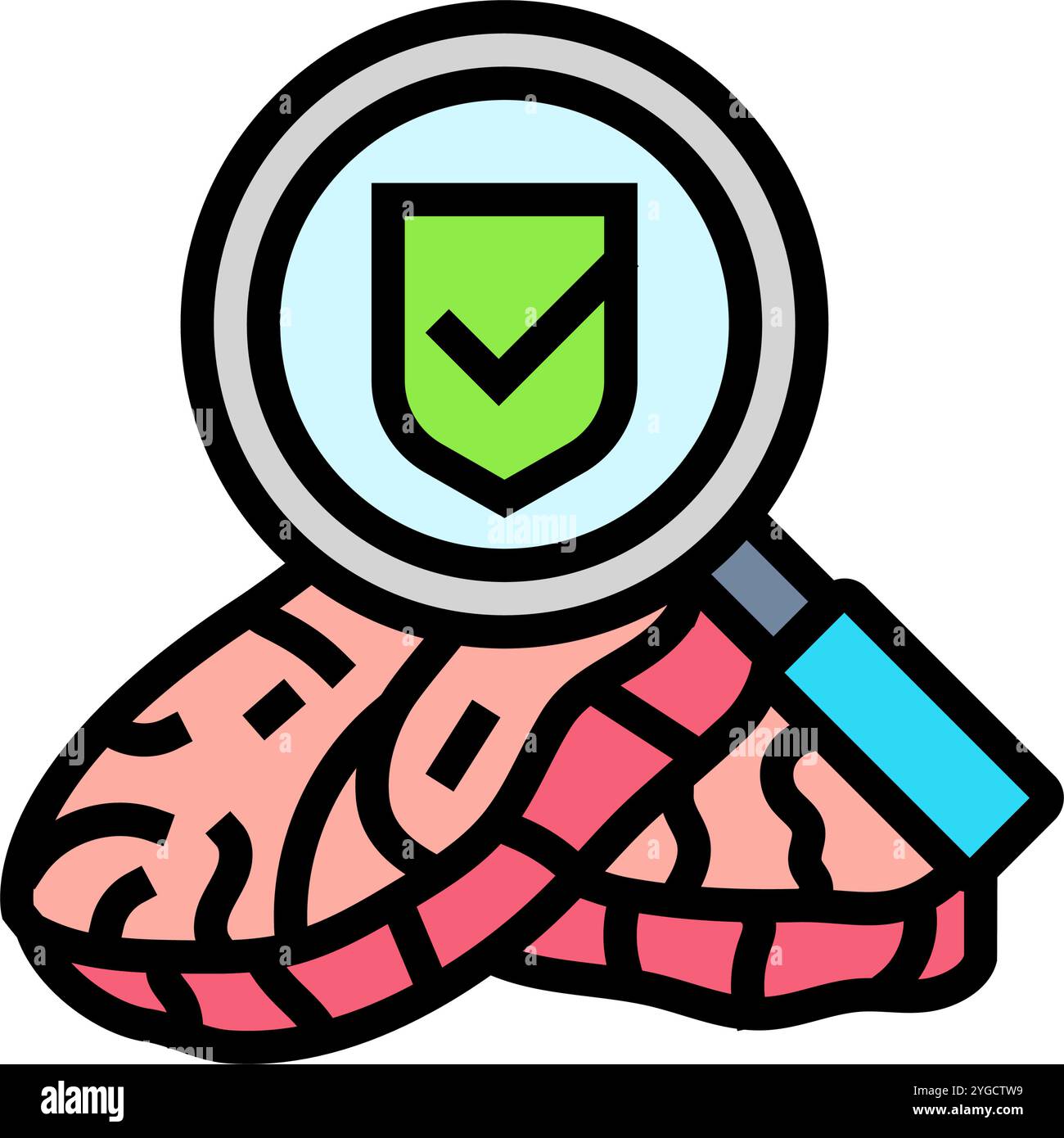 inspection food safety color icon vector illustration Stock Vector ...