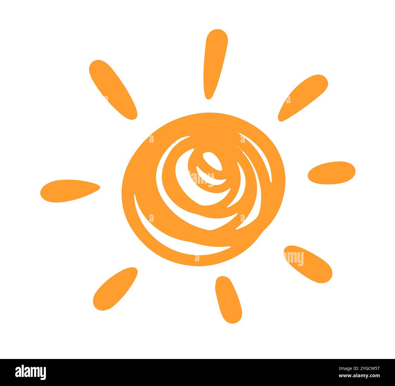 Scribble Sun Hand Drawn Doodle Vector Clip Art Stock Vector Image & Art ...