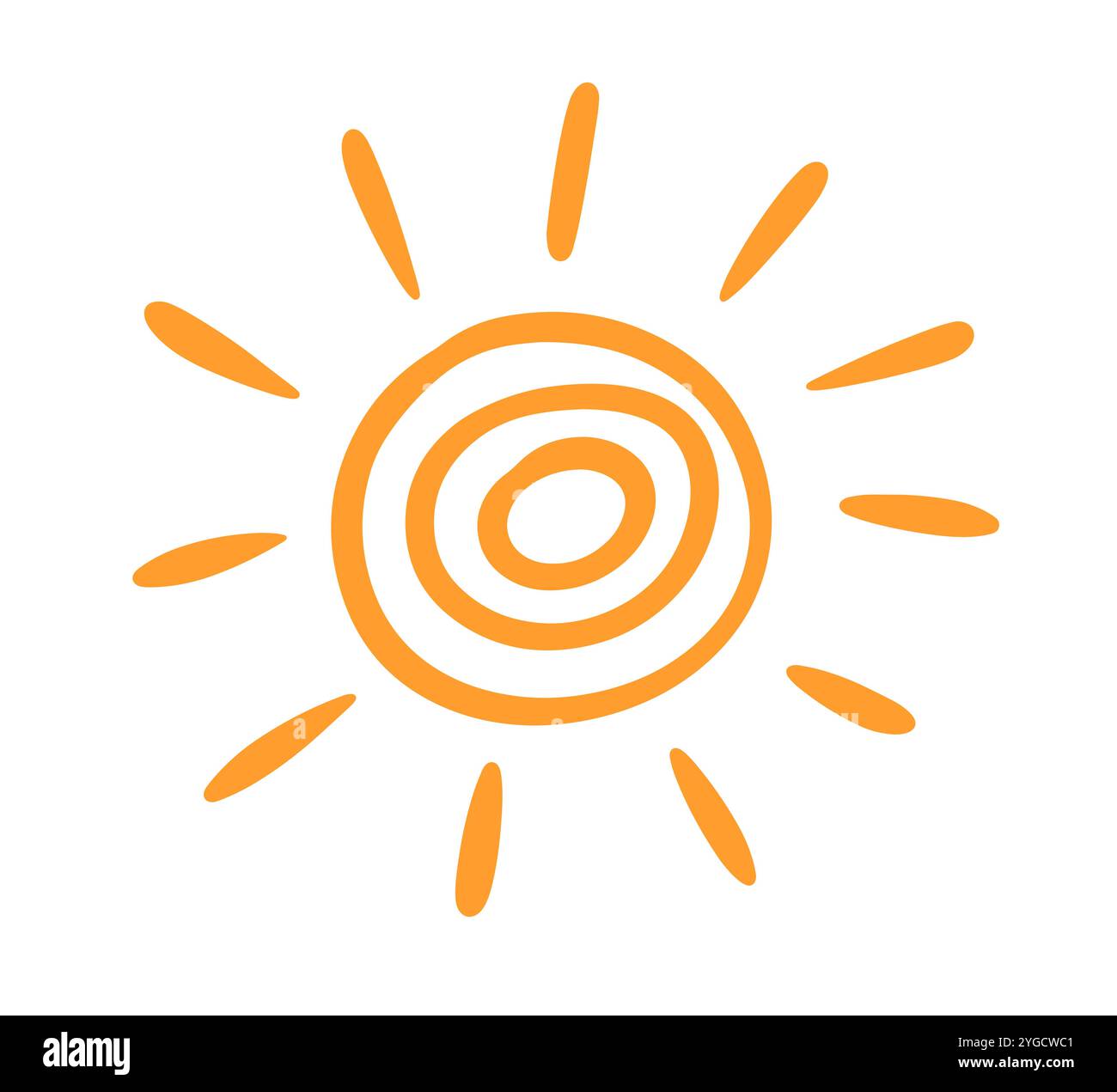 Scribble Sun Hand Drawn Doodle Vector Clip Art Stock Vector Image & Art ...