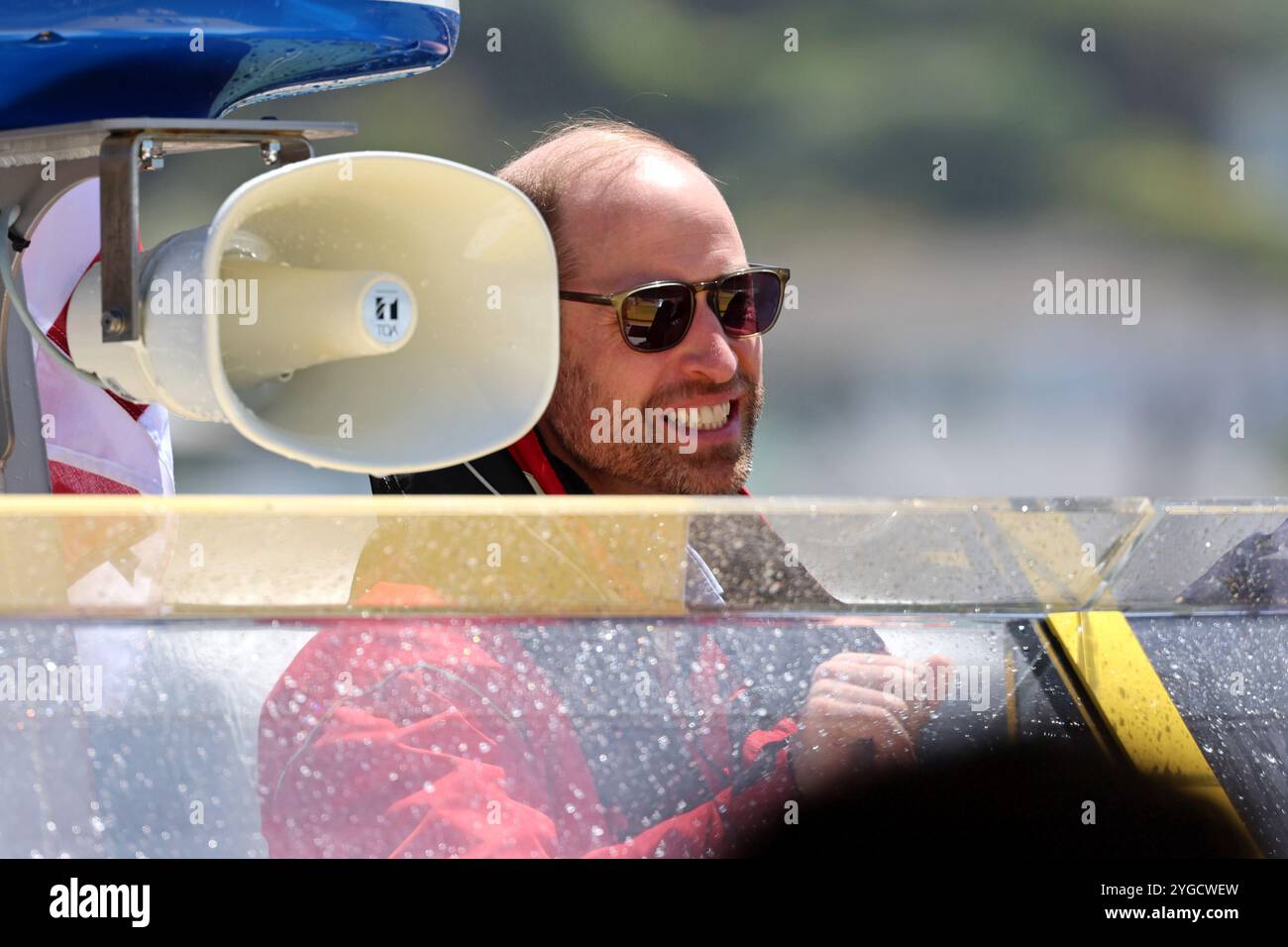 The Prince of Wales onboard the NSRI Lifeboat "Donna Nicholas" during a ...