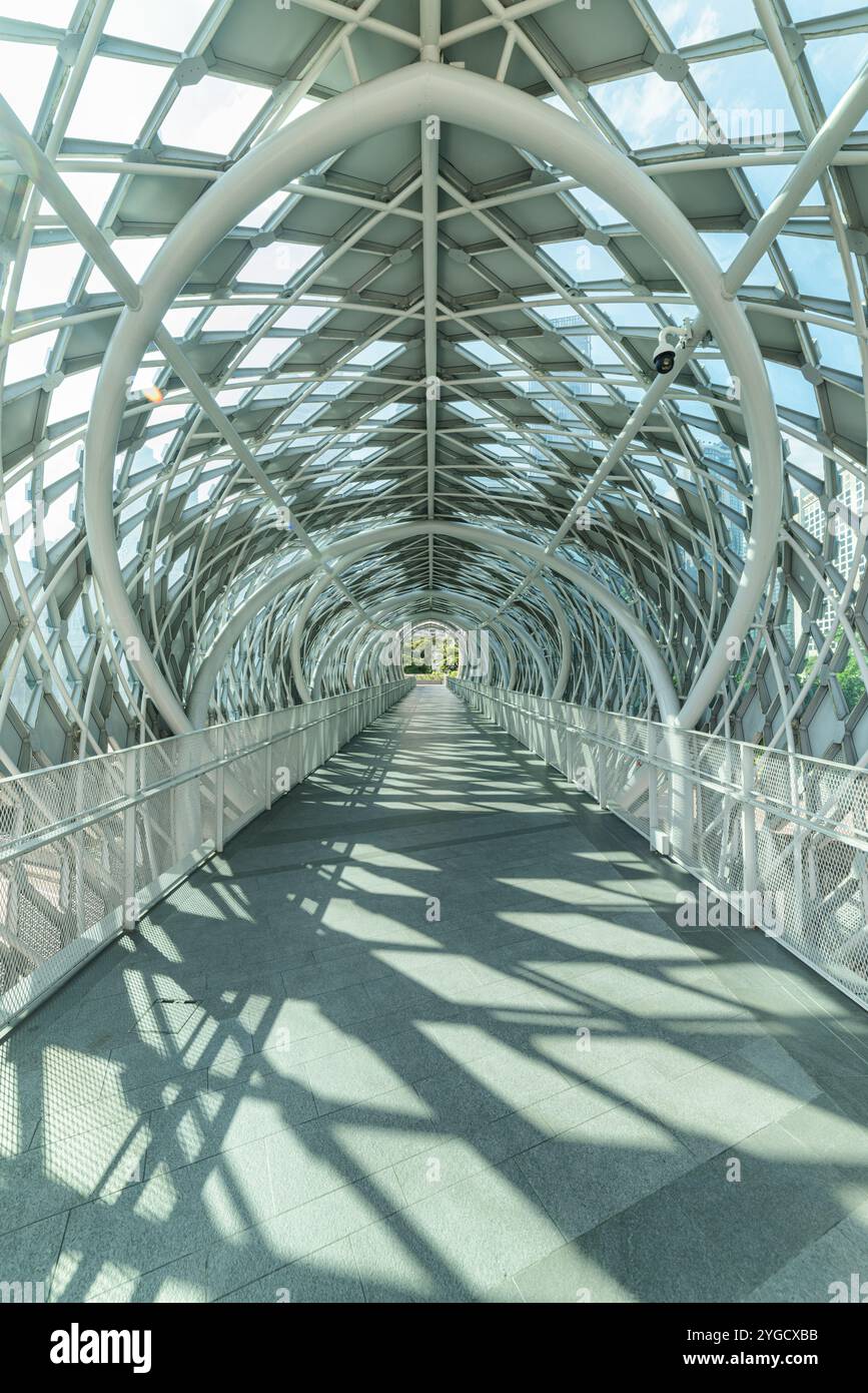 Inside view of Saloma Link Bridge in Kuala Lumpur, Malaysia Stock Photo ...
