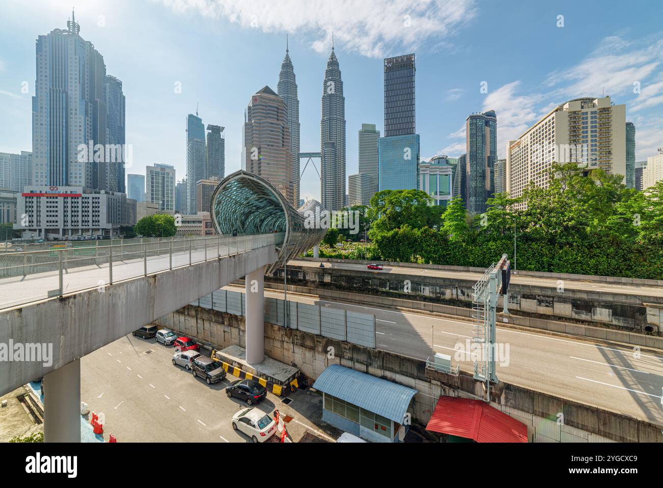 Awesome view of Saloma Link Bridge in Kuala Lumpur, Malaysia Stock ...