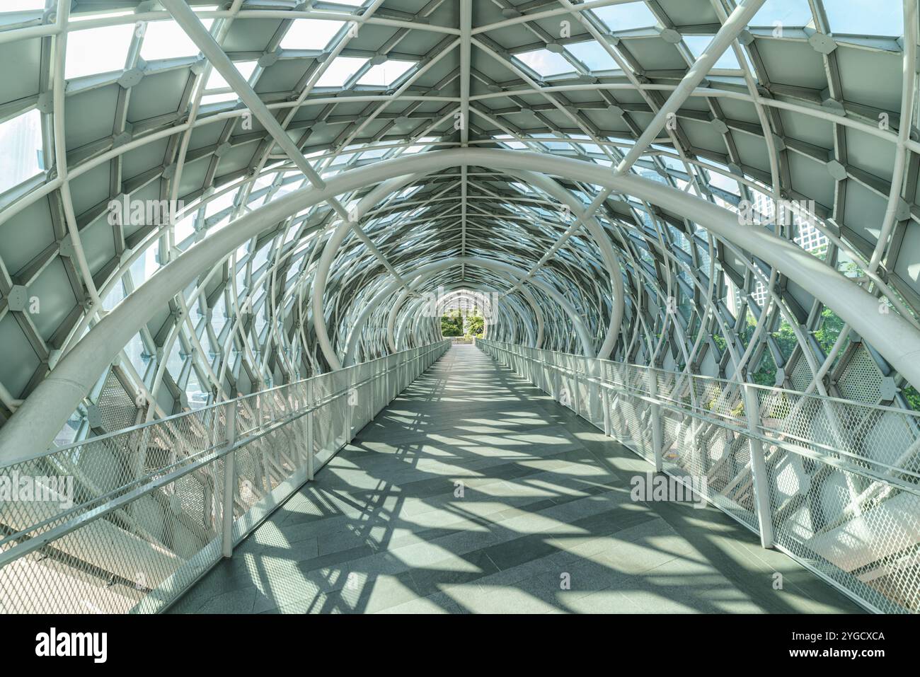 Inside view of Saloma Link Bridge in Kuala Lumpur, Malaysia Stock Photo ...