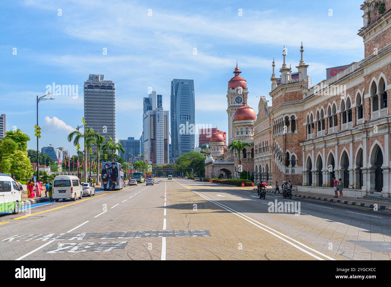 Awesome view of Jalan Raja Laut in Kuala Lumpur, Malaysia Stock Photo ...