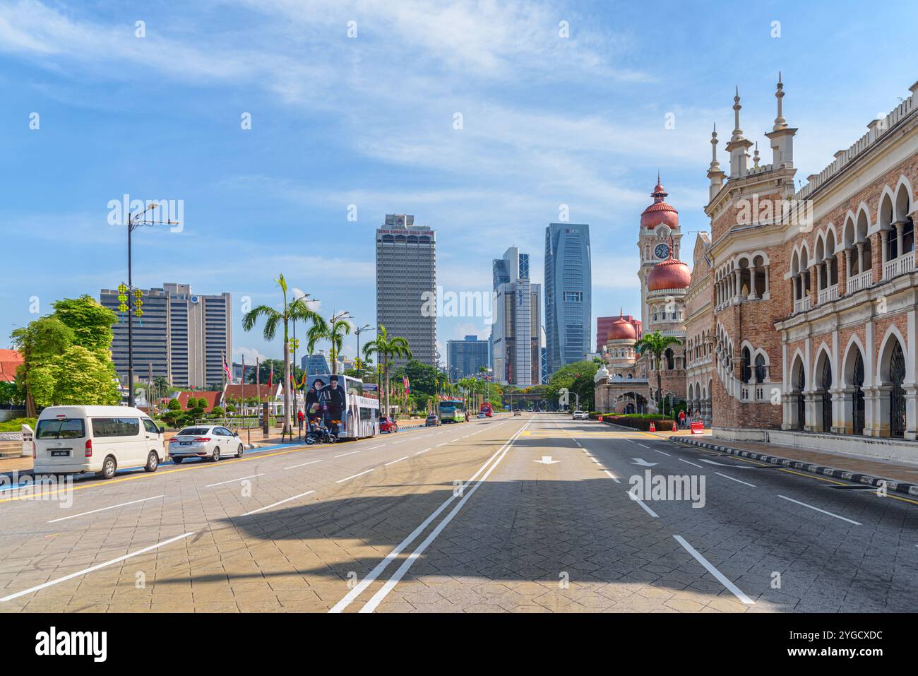 Awesome view of Jalan Raja Laut in Kuala Lumpur, Malaysia Stock Photo ...