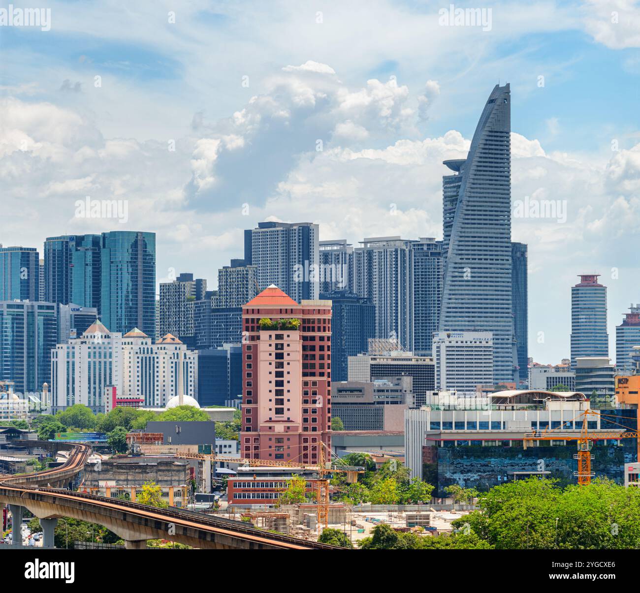 Amazing Kuala Lumpur skyline. Scenic view of high-rise buildings Stock ...