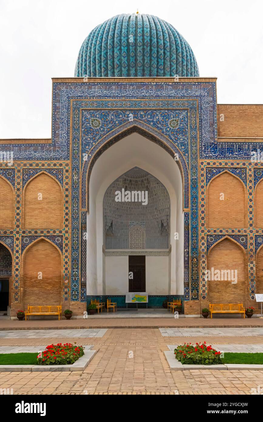 View of the richly decorated entrance portal to the Muhammad Sultan ...