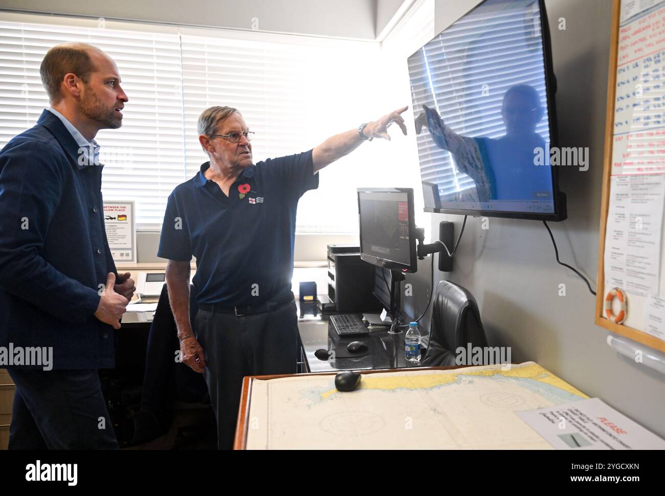 The Prince of Wales meets with volunteers of the National Seas Rescue ...