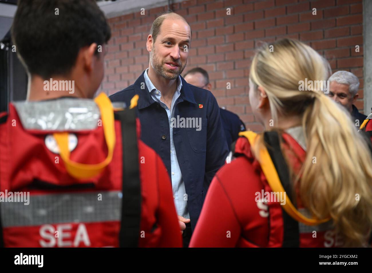 The Prince of Wales meets with volunteers of the National Seas Rescue ...
